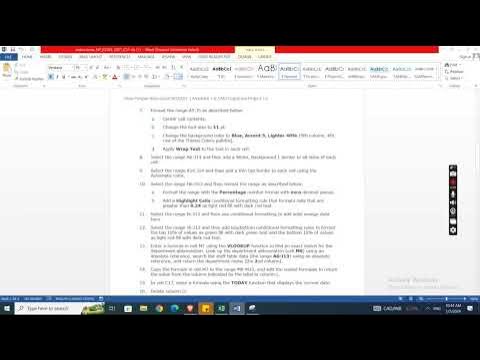 New Perspectives Excel 365/2021 | Modules 1-4: SAM Capstone Project 1a ...