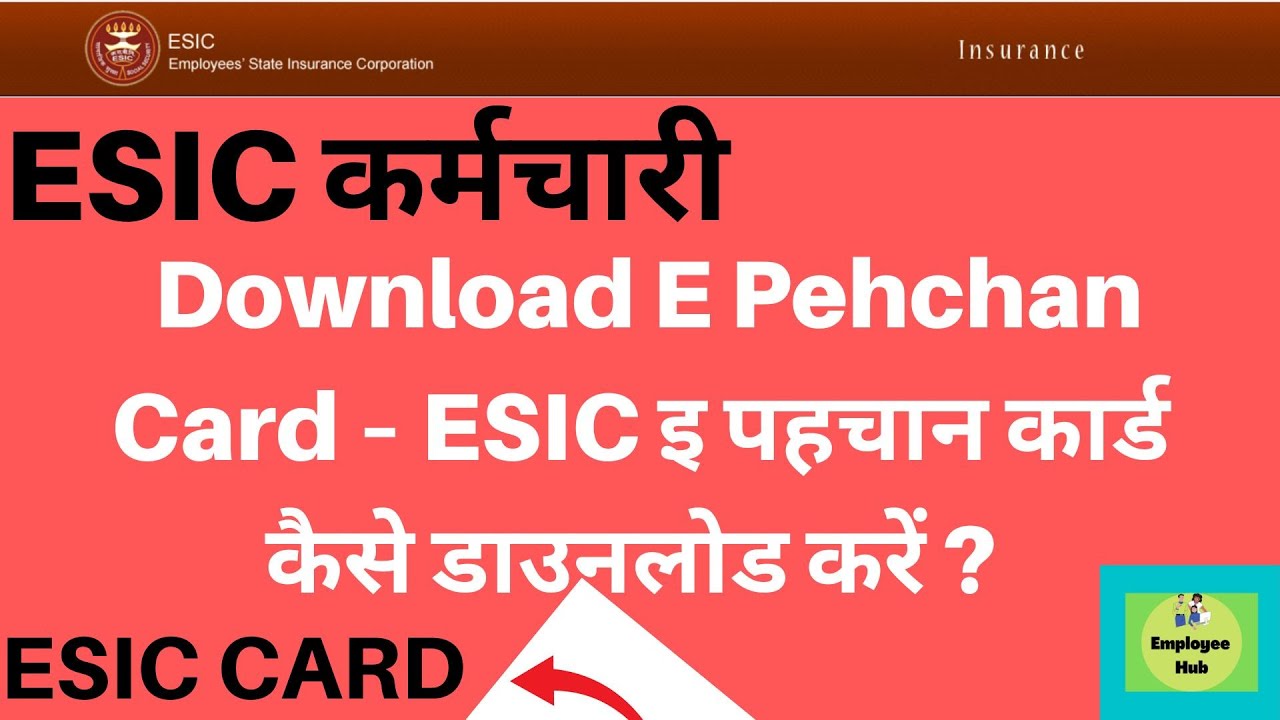 How to Download E Pehchan Card – ESIC इ पहचान कार्ड कैसे डाउनलोड करें ...