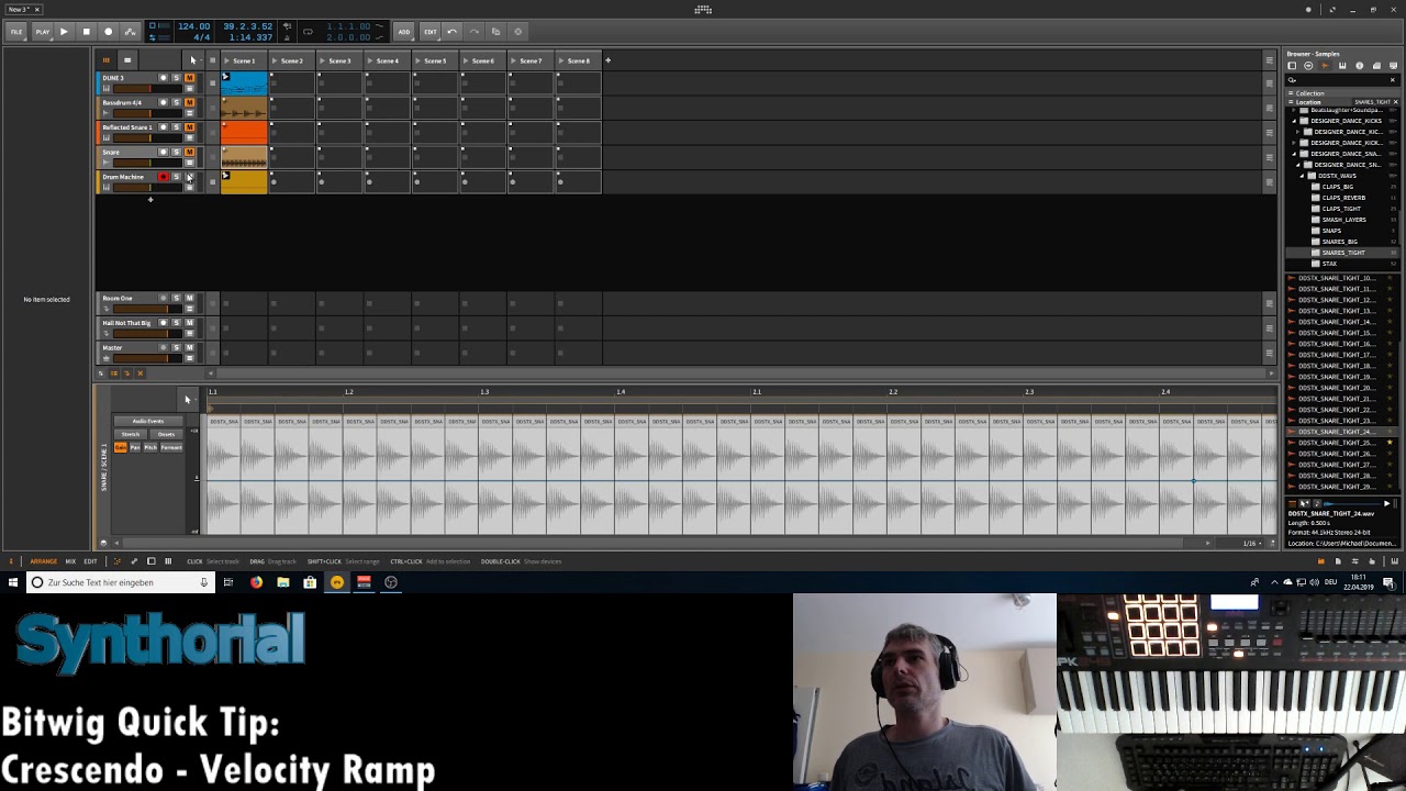 Bitwig Quick Tip [#5]: Velocity Ramps (Crescendo) unter Bitwig [German] - YouTube