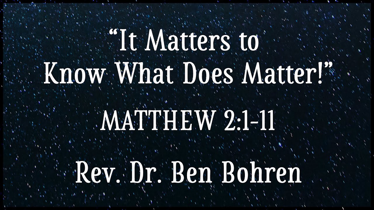 It Matters to Know What Does Matter! - YouTube