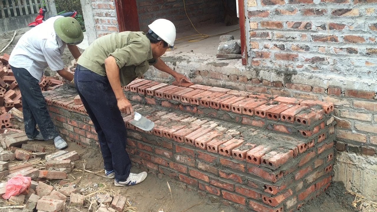 Building Step Porch With Brick Easily - Techniques Laying A Brick The ...