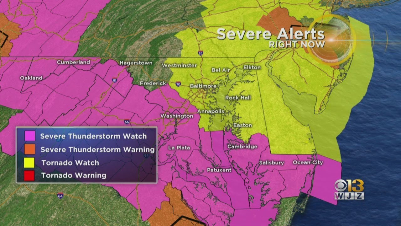 WJZ Weather Team Tracks Severe Weather In The Region - YouTube