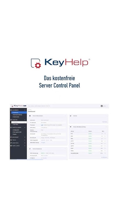 KeyHelp: Das kostenfreie Server Control Panel von Keyweb! - YouTube