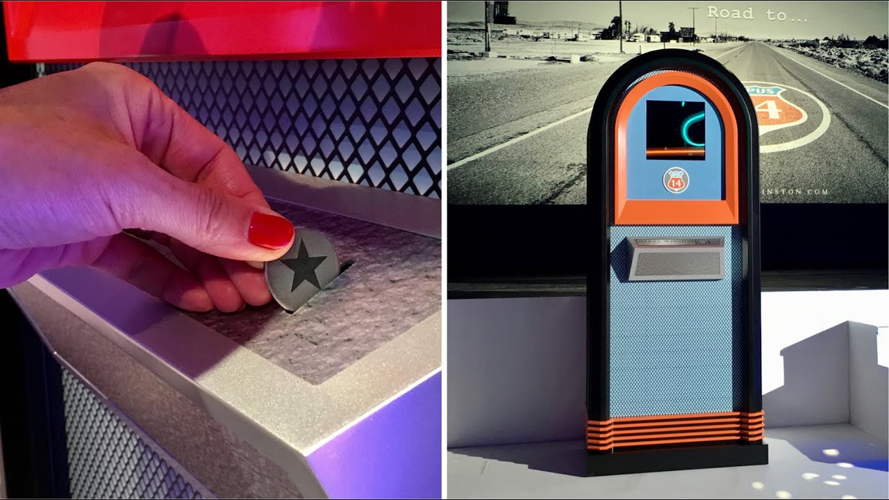 By inserting a coin in the jukebox display, the opacifying glass ...