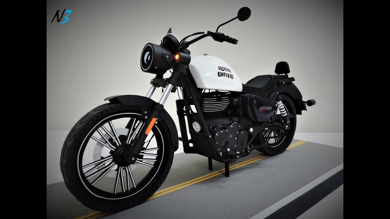 Royal Enfield Meteor 350 Fireball Miniature Model with Infrared Remote ...