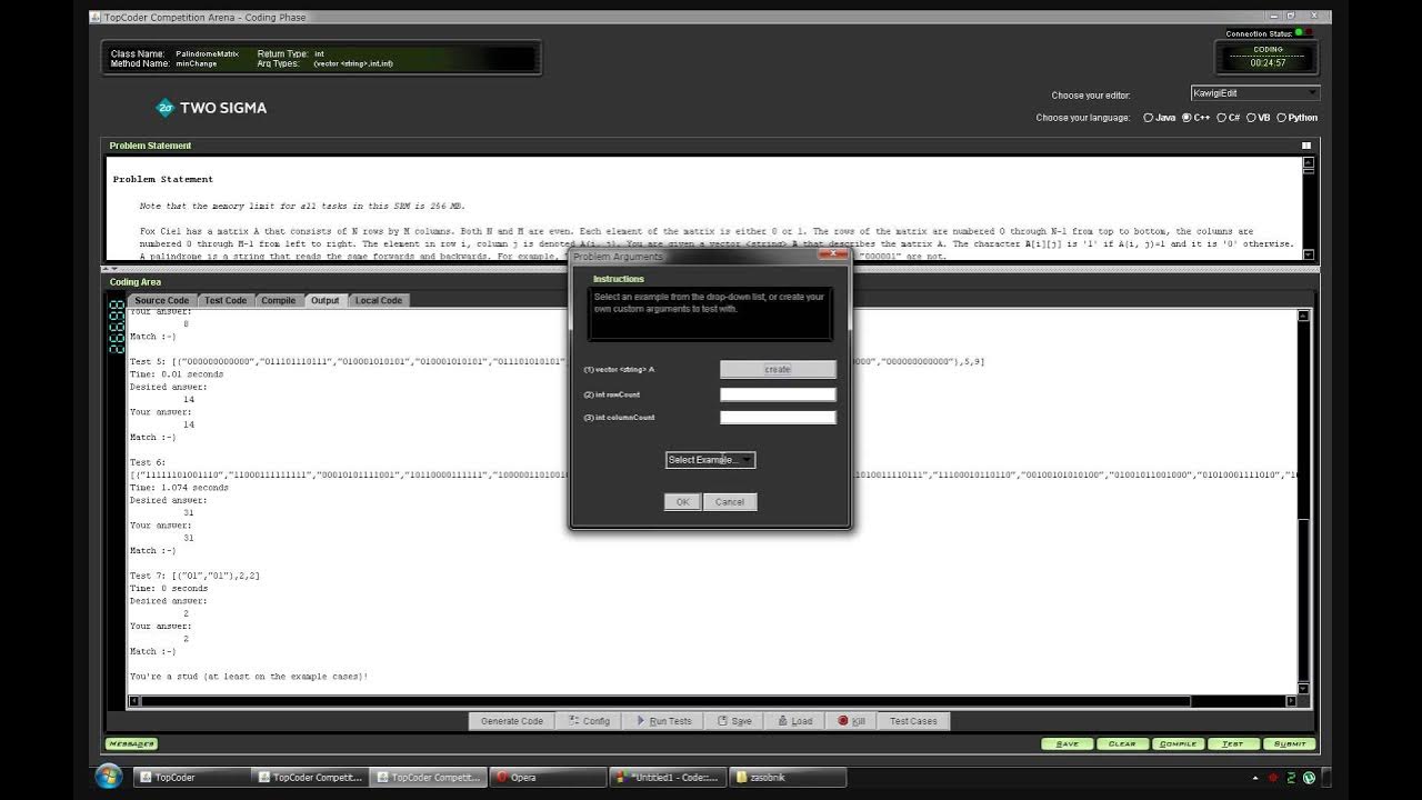 dj3500's screencast: Topcoder SRM 600 - YouTube