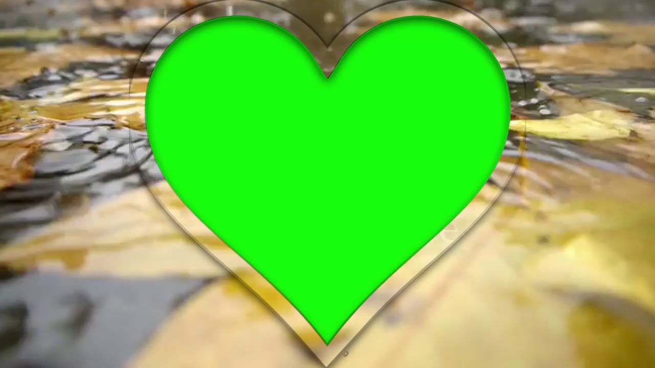Green Screen Autumn Heart Frame - YouTube