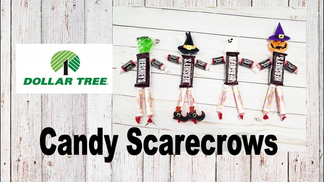 Candy Scarecrow Dollar Tree Craft DIY - YouTube