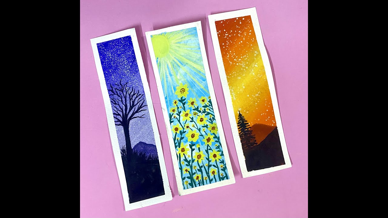 3 Simple & Easy DIY Bookmark Ideas for Beginners-Watercolor/Poster ...