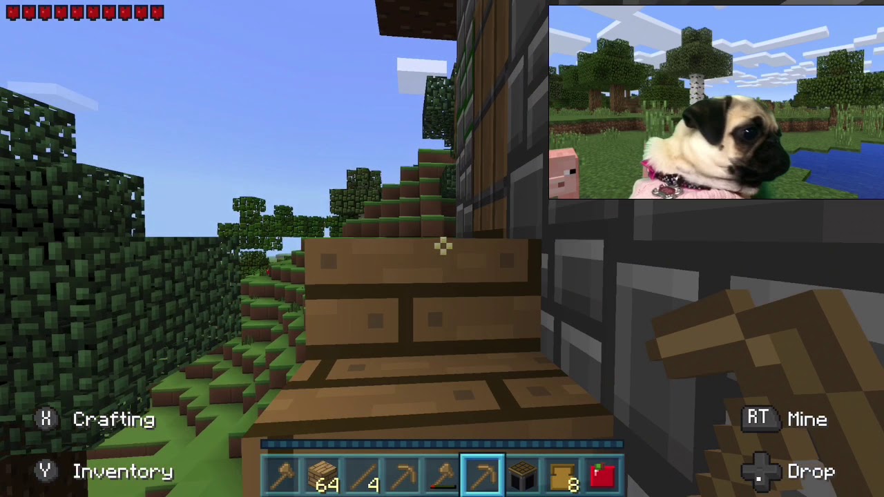 PUG PLAYS MINECRAFT PART 1 - YouTube