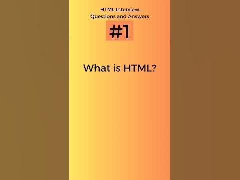 What is HTML? | HTML Basic | HTML interview Questions and Answers Part -1 #shorts #tranding ...