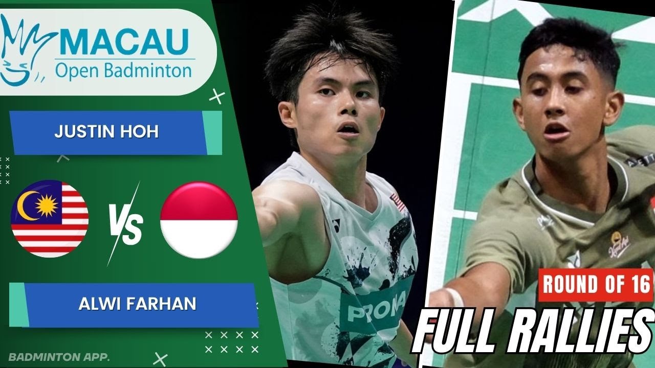 Justin Hoh (MAS) vs Alwi Farhan (INA) - R16 | Macau Open Badminton 2024 ...