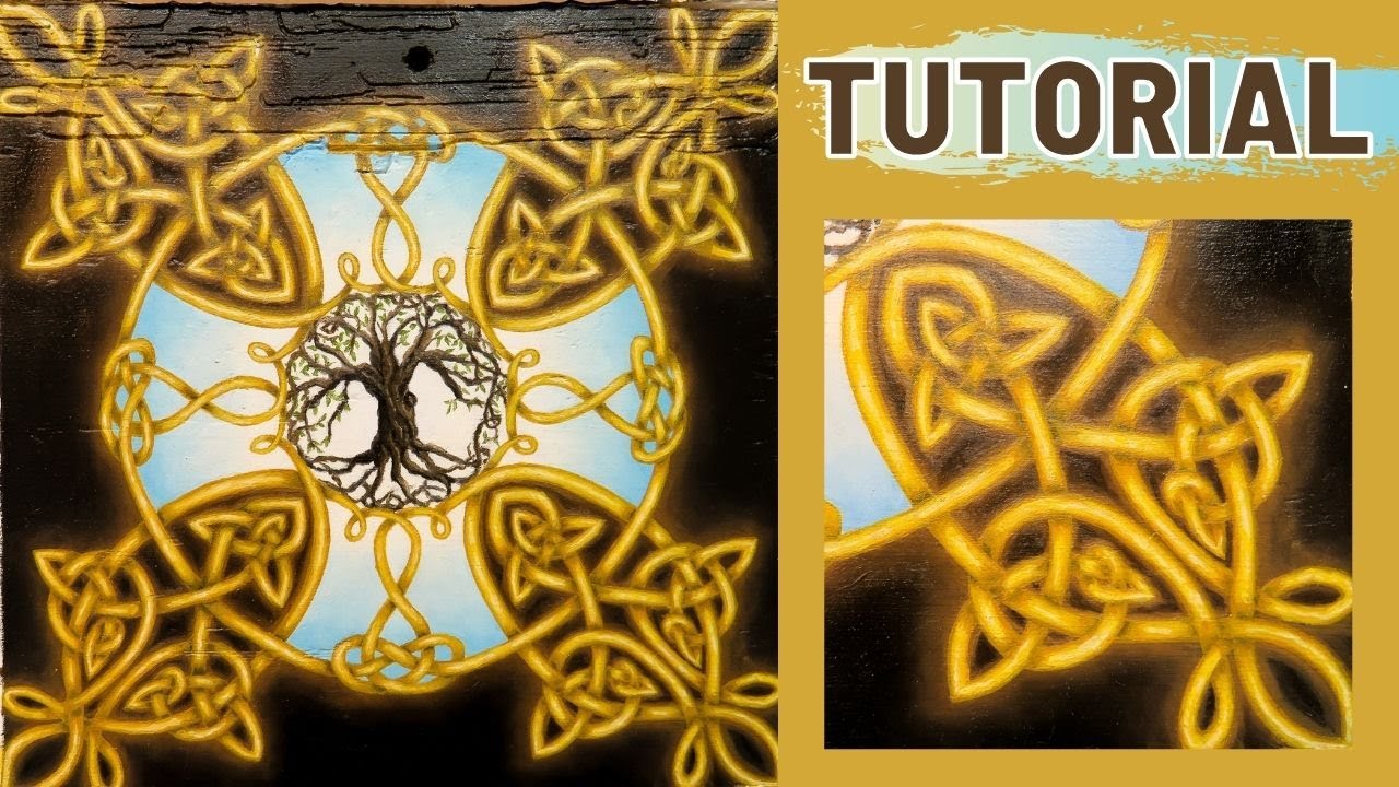 How to paint a CELTIC KNOT | Step by Step Tutorial - YouTube