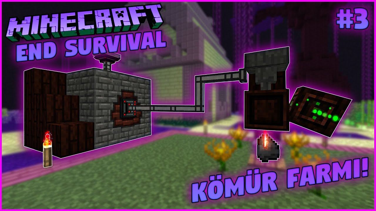 KÖMÜR FARMI!! ⛏ | Minecraft End Survival | Bölüm 3 - YouTube