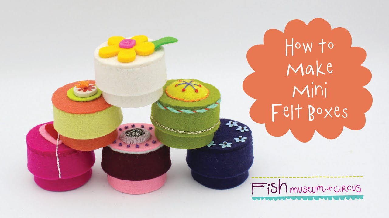 How to Sew Mini Felt Boxes - YouTube