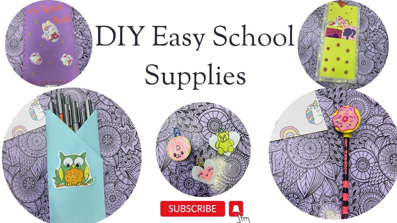 DIY easy school supplies / easy paper craft / how to make easy paper ...