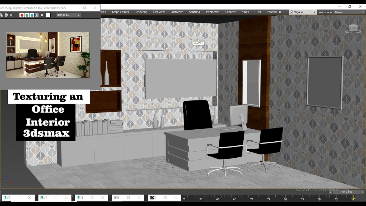 Texturing in 3Dsmax with Vray I How To Texture Office Interior ( Part 6) - YouTube