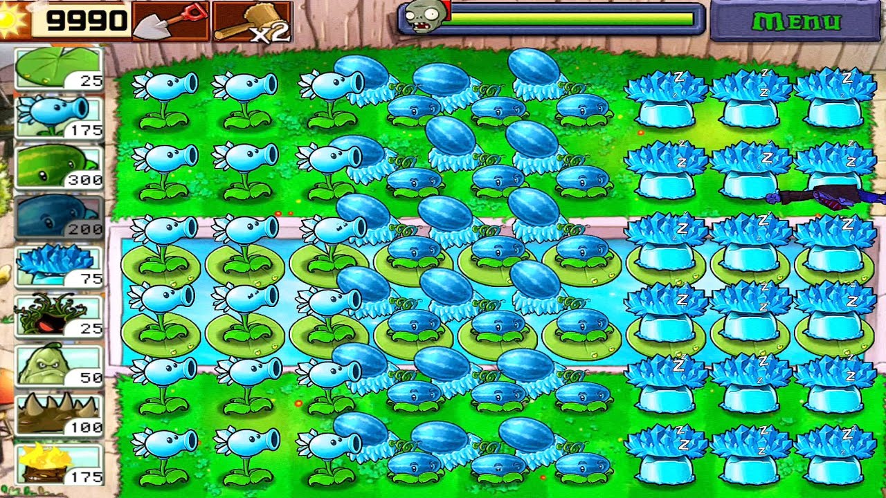 PLANTS VS ZOMBIES | SNOW PEA VS WINTER MELON VS ICED SHROOM VS ZOMBIES ...