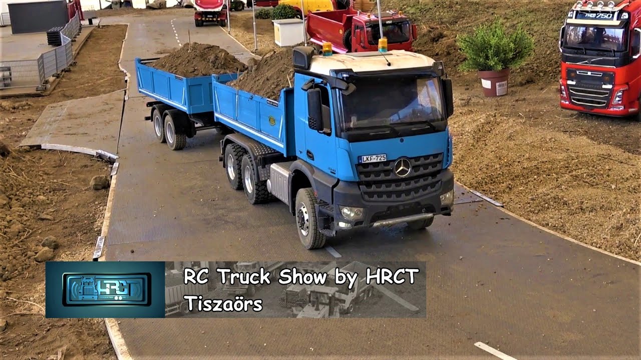 RC Truck Mercedes with tandem axle trailer / HRCT Tiszaörs - YouTube