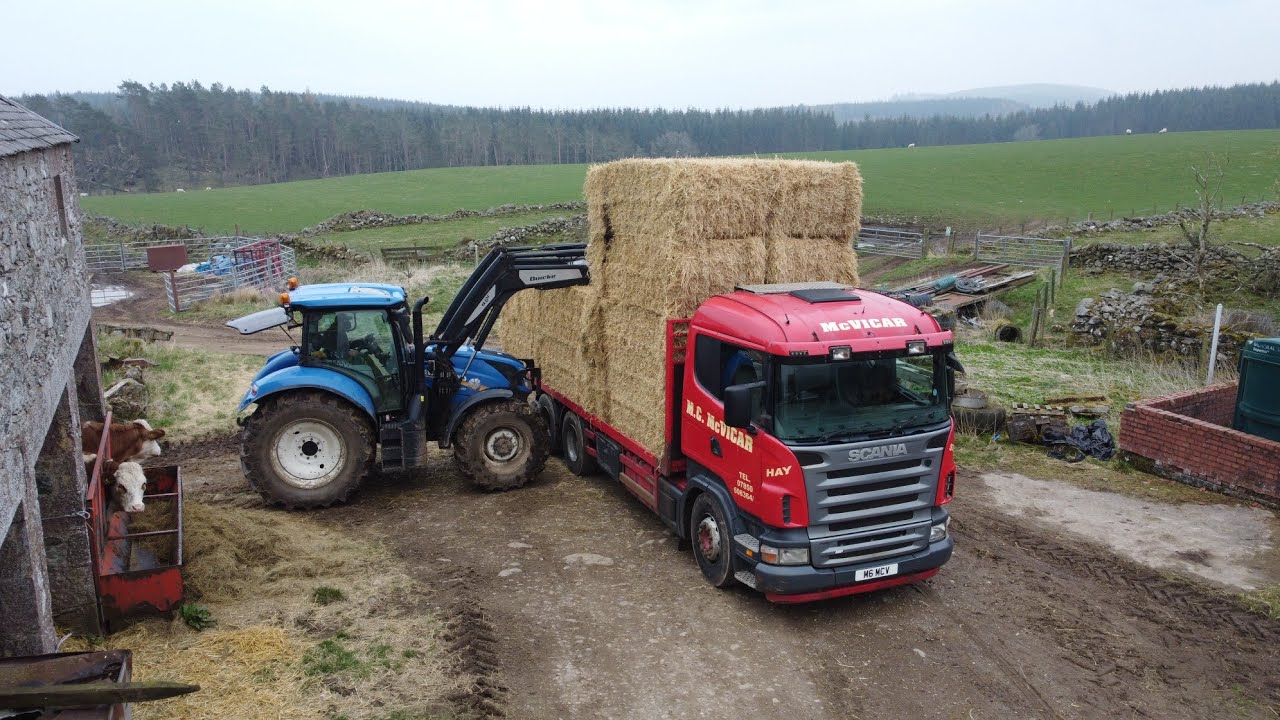 Scania R420 Carting Straw - YouTube