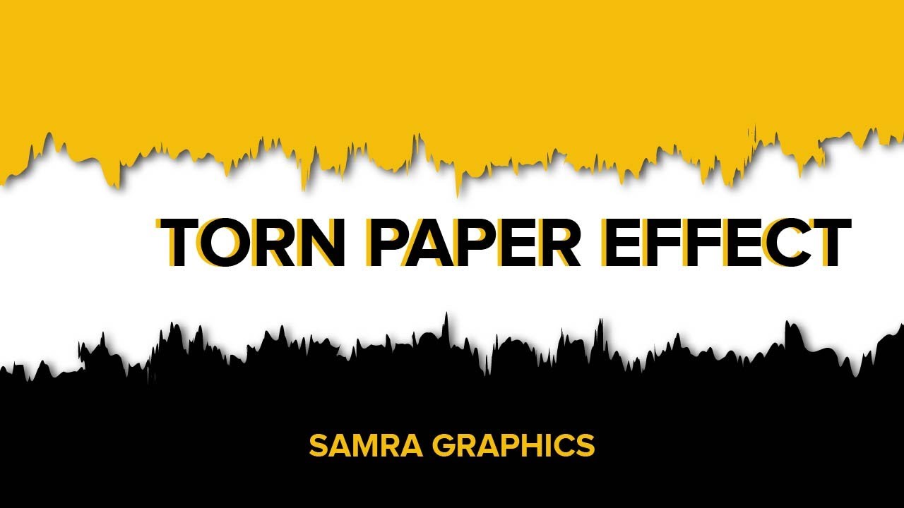 Torn/ripped Paper Effect using Adobe Illustrator - YouTube