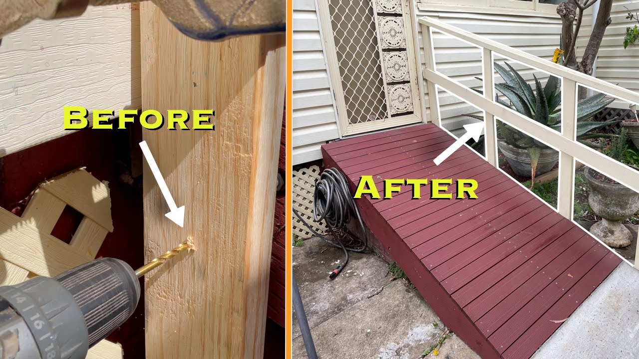 Making A Safety Handrail For A Dangerous Ramp - YouTube