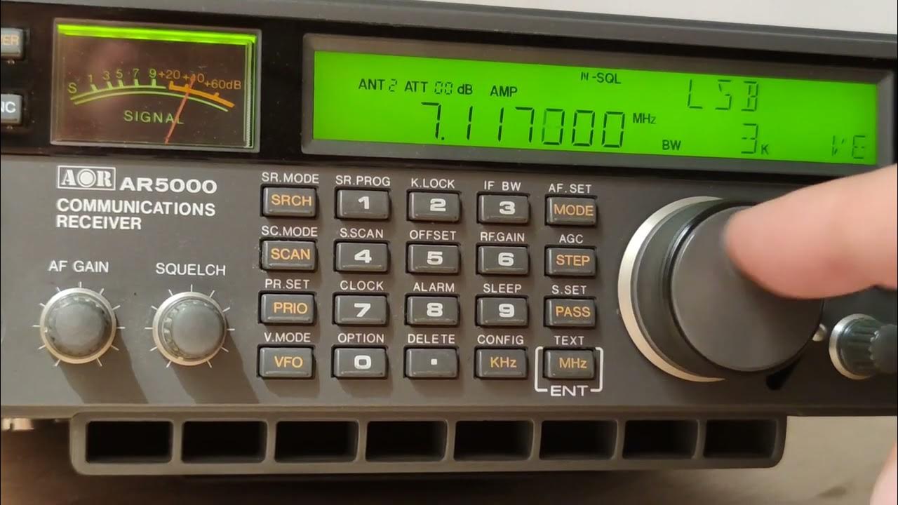 AOR AR5000. Прием на 40 метрах LSB - YouTube