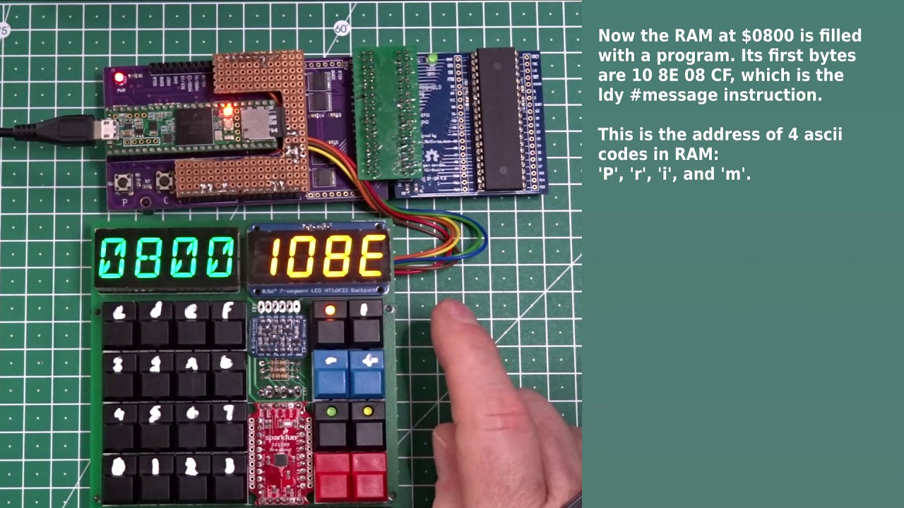 6809 Retroshield computing prime numbers - YouTube