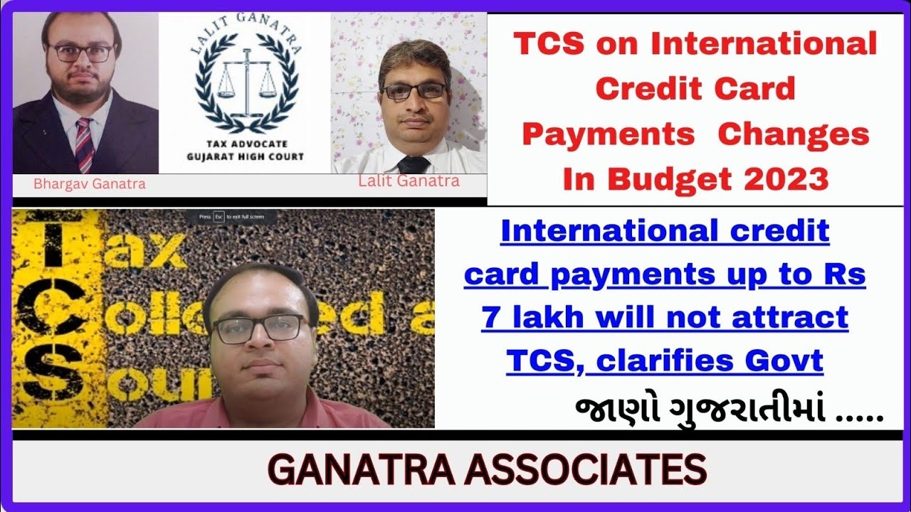 TCS on International Credit Card Payments - YouTube