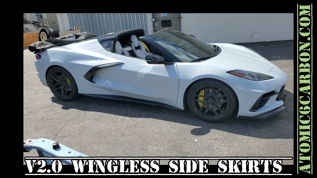 It's here! C8 Corvette WINGLESS Side Skirts - YouTube