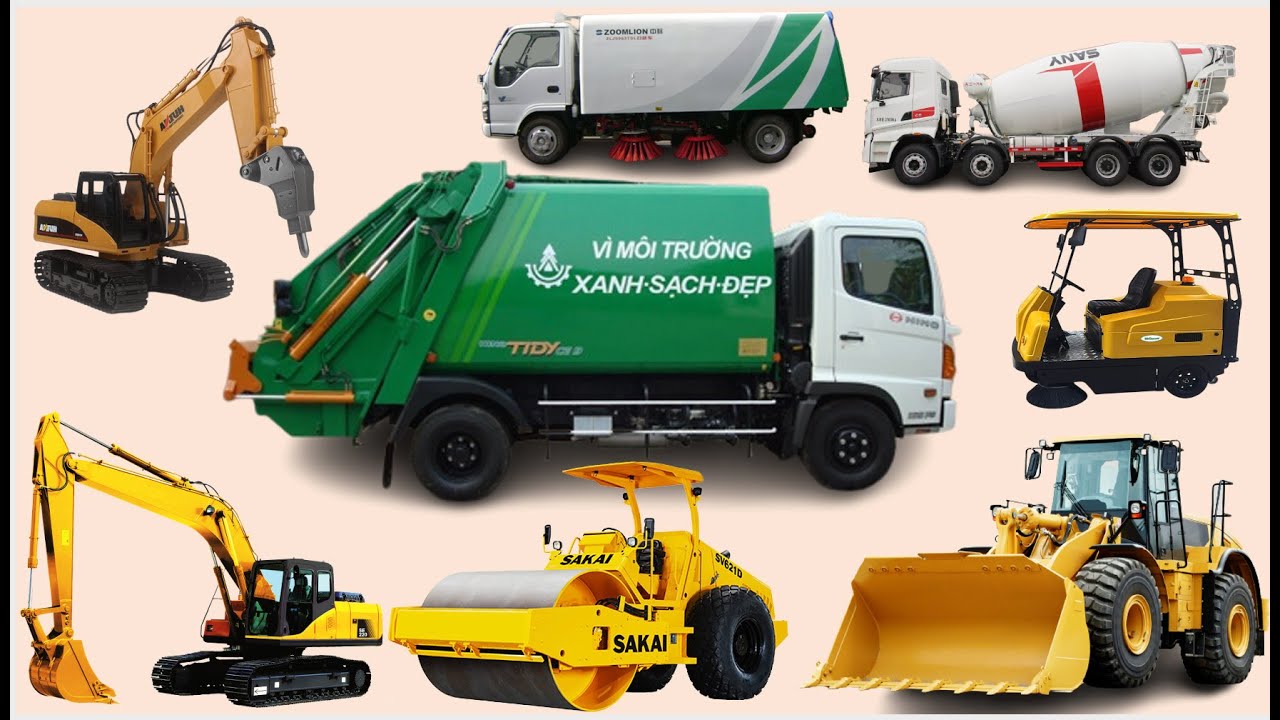 XE CÔNG TRÌNH | XE MÔI TRƯỜNG |xe xúc, xe cần cẩu, xe chở rác, xe cứu ...