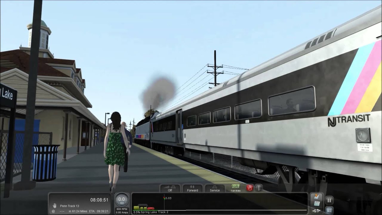 Train Simulator 2016 - NJ Transit ALP-45DP Northbound at Spring Lake ...