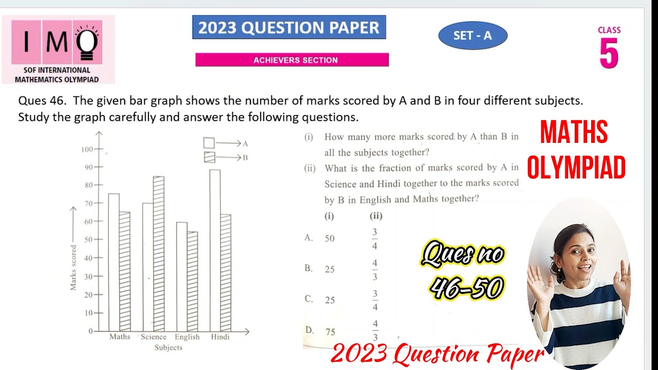 IMO 2023 Class 5 Question Paper SET A- Ques No 46-50 | Class 5 Math ...