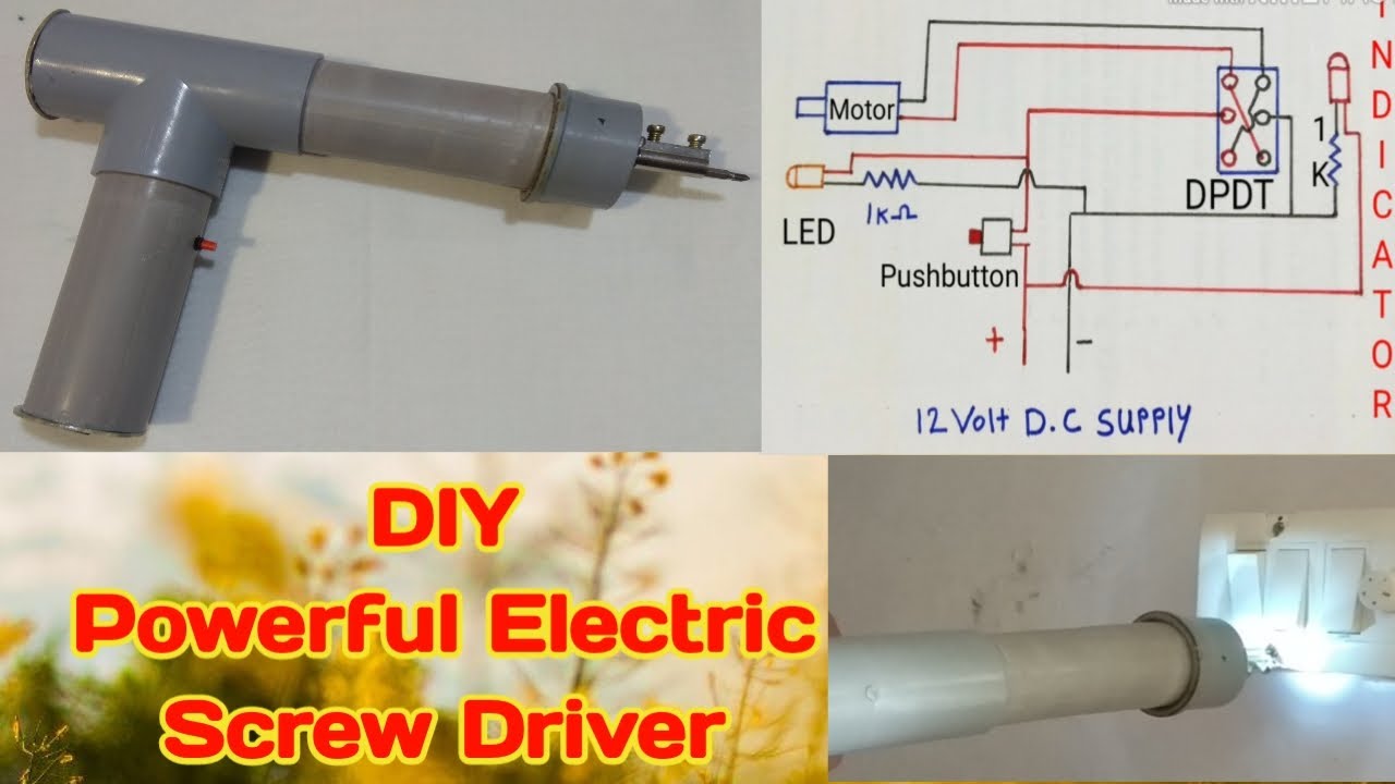 DIY Electric Screwdriver Using D.C Gear Motor at Home || How to Make ...