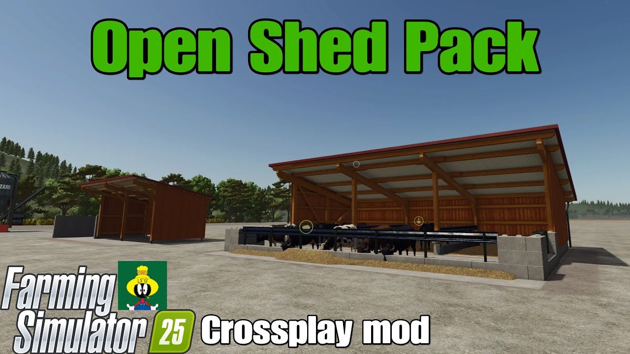 Open Shed Pack / FS25 crossplay mod - YouTube