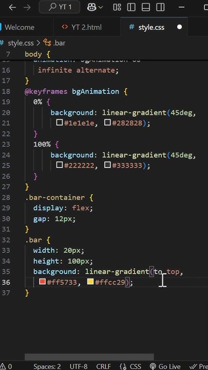 Animated Bars using HTML & CSS - YouTube