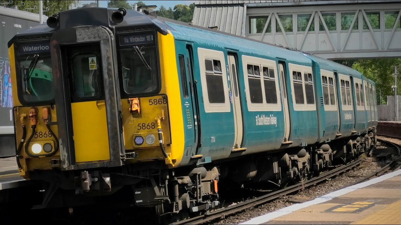 SWR BR Blue Class 455 Back In Service 455868 + 455871 Departs Dorking ...