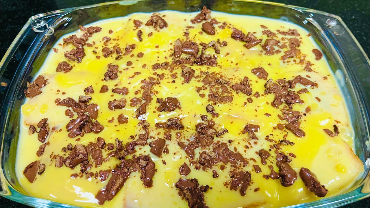 Bread Custard Pudding😋#cooking #dessert #sweet - YouTube