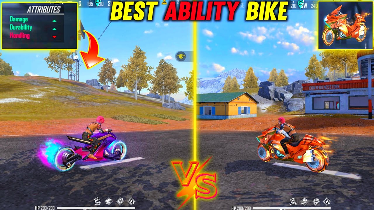 Best Ability Bike For Free Fire | New Bike Ability Test - YouTube