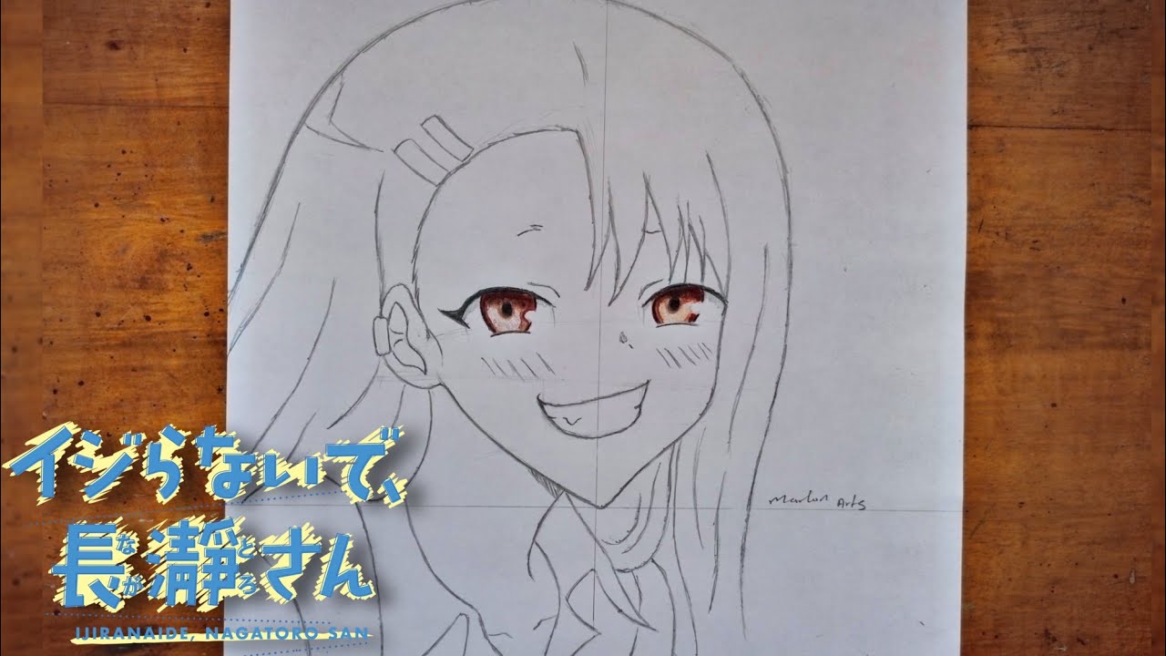 Easy anime drawing | How to draw ijiranaide nagatoro-san step by step ...