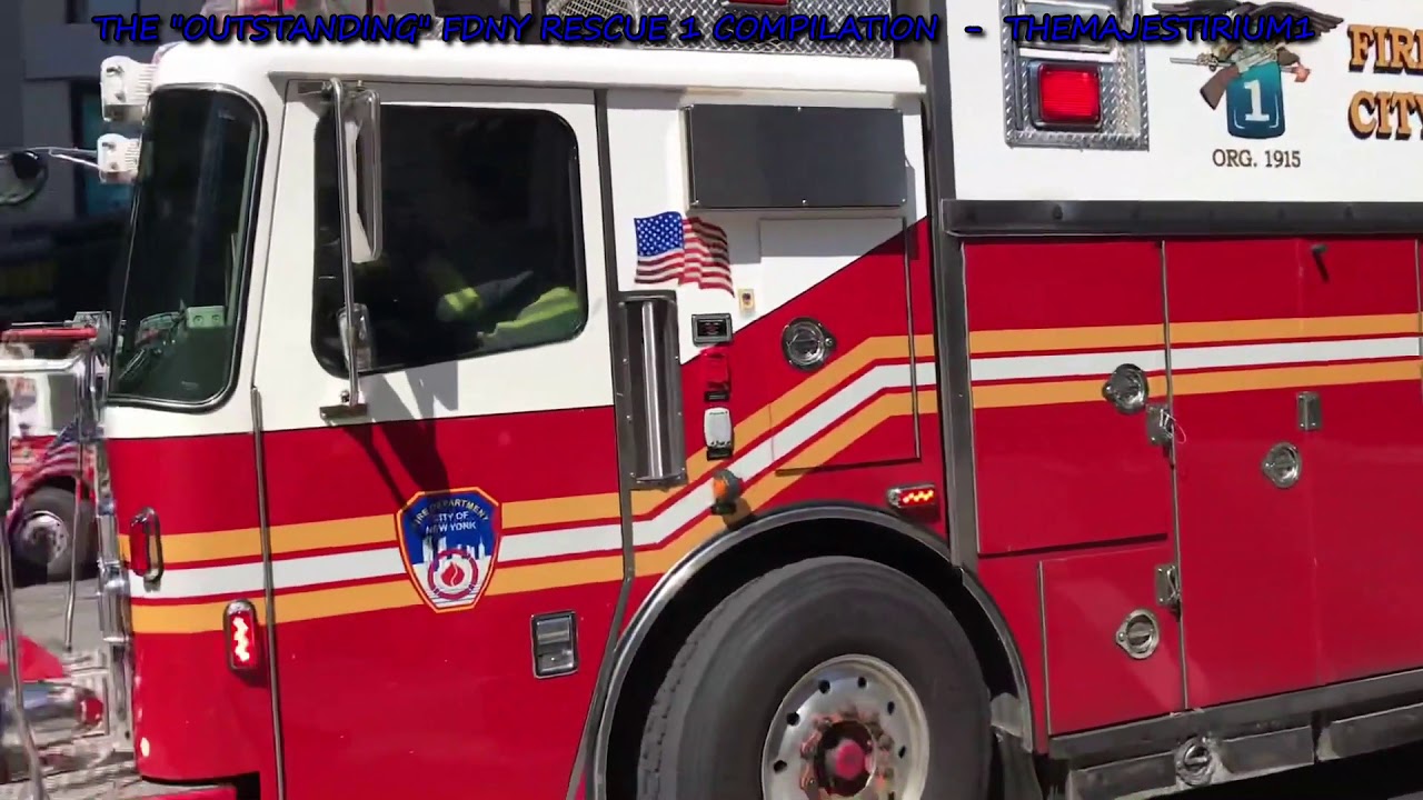 COMPILATION OF "FDNY RESCUE 1 ONLY" RESPONDING ON THE STREETS OF ...