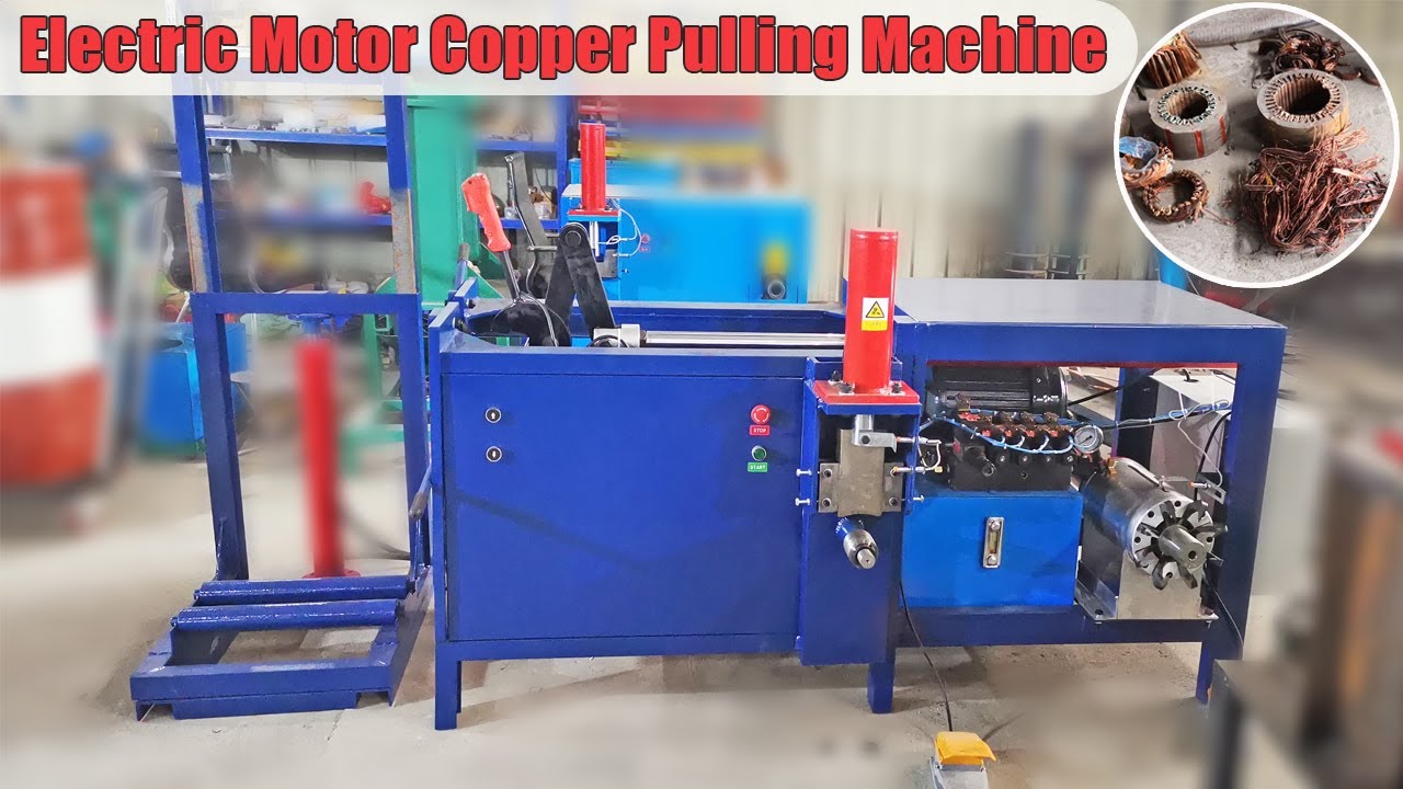 Electric Motor Copper Pulling Machine - YouTube
