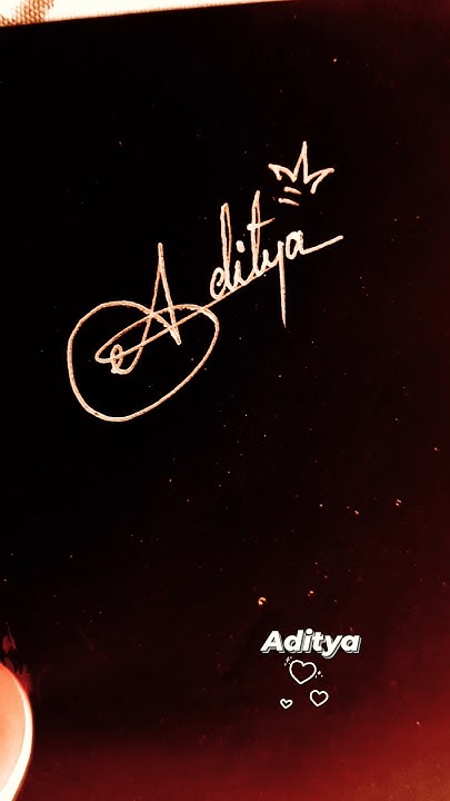 Aditya name Signature design #youtube #stylish #sign #creative #shorts ...