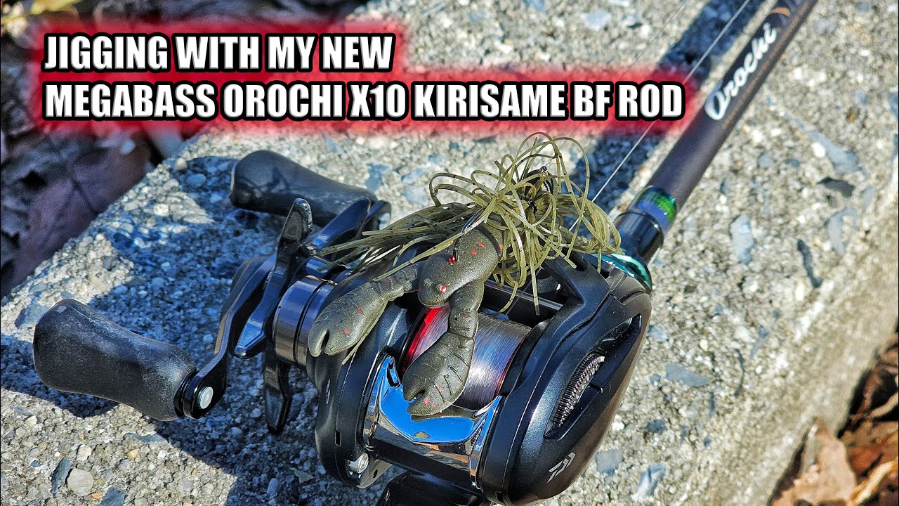 Fishing with Megabass Orochi X10 Kirisame Bait Finesse with a Skirted ...