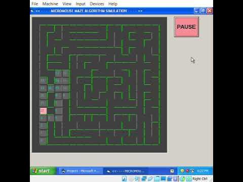 VB6 Micromouse Maze Algorithm Simulation - YouTube