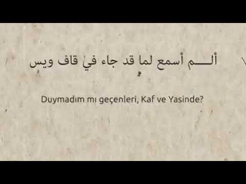 Ahmed Bin Hanbel'i ağlatan şiir (kaside)