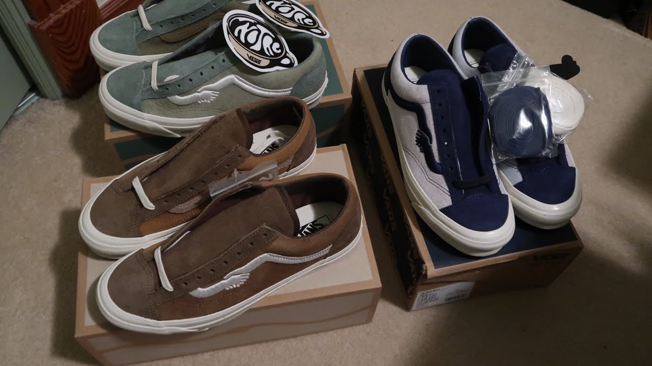 NOTRE X VANS VAULT OG STYLE 36 LX BROWN ESPRESSO, GREEN MATCHA, BLUE ...