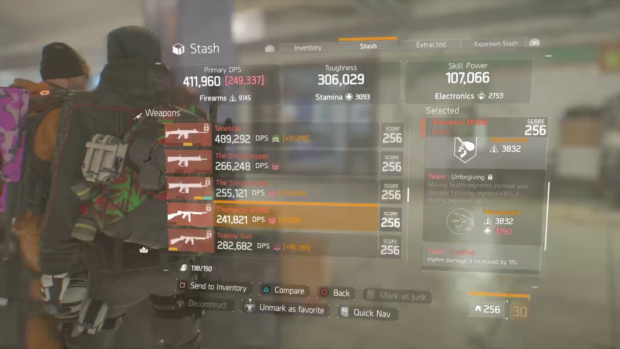The Division 1.6.1 Predators Mark 462 DPS 306 Toughness 107 Skill Power ...