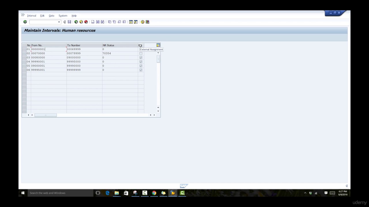 007 Creating Number Ranges for Employee IDs - YouTube