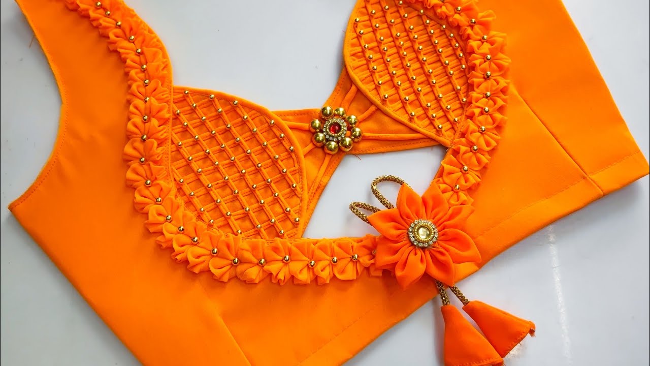 Silk saree heavy model blouse design |stitching model blouse designs ...